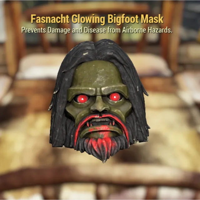 Glowing Bigfoot Mask - Fallout 76 Game Item - Gameflip