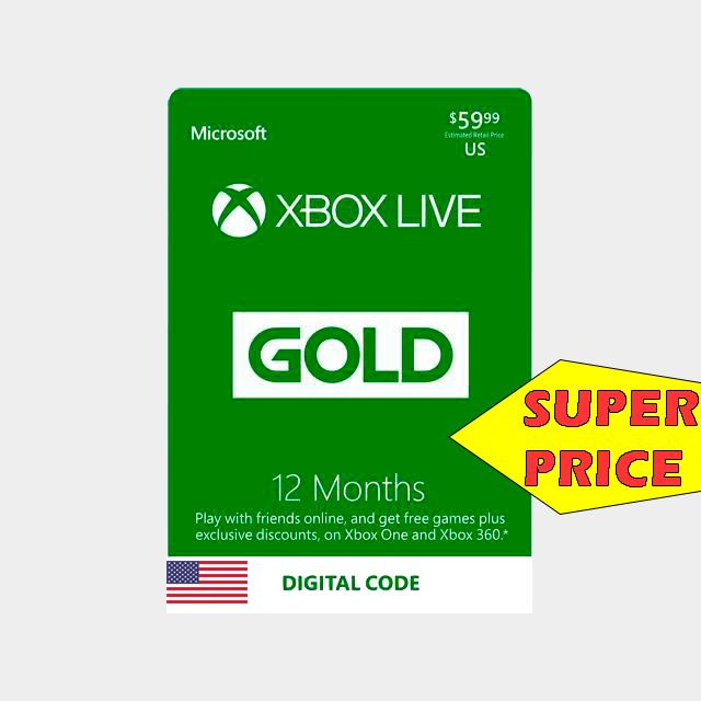 12-month of Xbox Live Gold INSTANTLY! - Xbox Live Gold Gift Cards ...