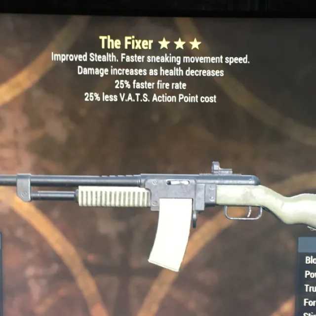 Weapon | B Fixer 25/25 - Fallout 76 Game Item - Gameflip
