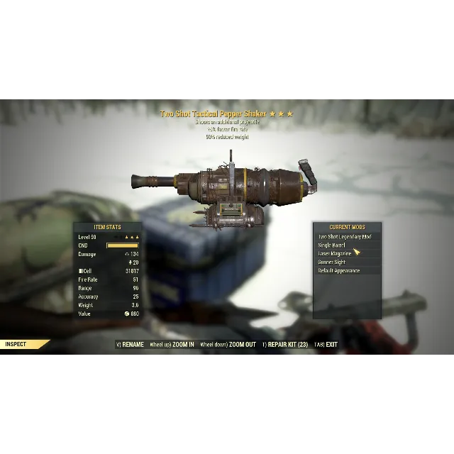 TS/FFR/90 Pepper Shaker - Fallout 76 Game Item - Gameflip