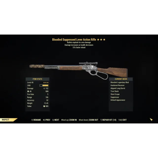 [PC] Bloodied Explosive Lever Action Rifle (15% Faster Reload ...
