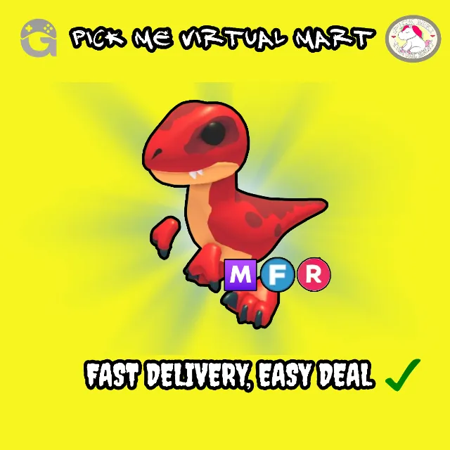 MEGA MFR VELOCIRAPTOR - Adopt Me Game Item - Gameflip