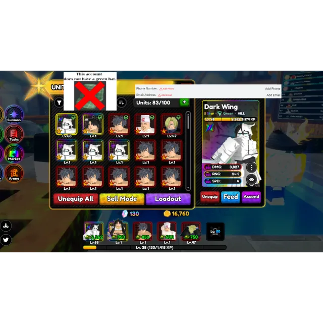 Dark Wing 5 Star (Trait All Star) 0.2% | All Star Tower Defense X ...