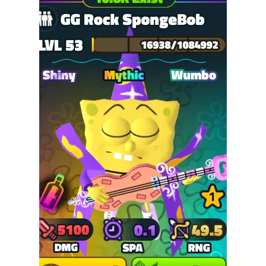 gg rock sw sf 1 star spongebob td - Game Item - Gameflip