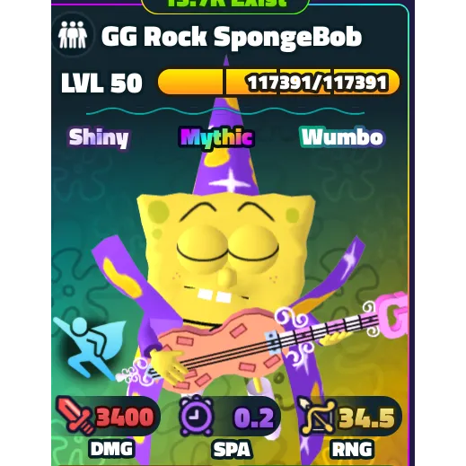 gg rock shiny wumbo spongebob - Game Item - Gameflip