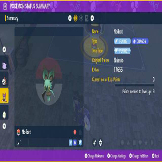 Shiny Noibat 🥚 Egg 6IVs Timid nature Pokemon Scarlet / Violet - Game ...