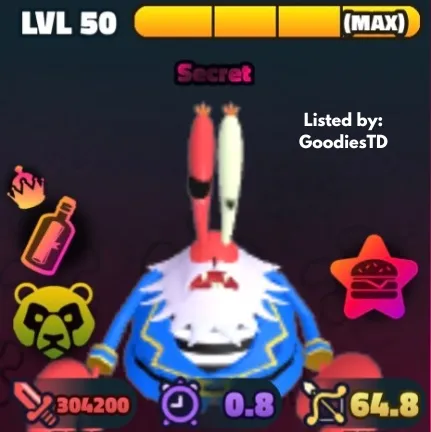 Spongebob Tower Defense — Redbeard Krabs - Other - Gameflip