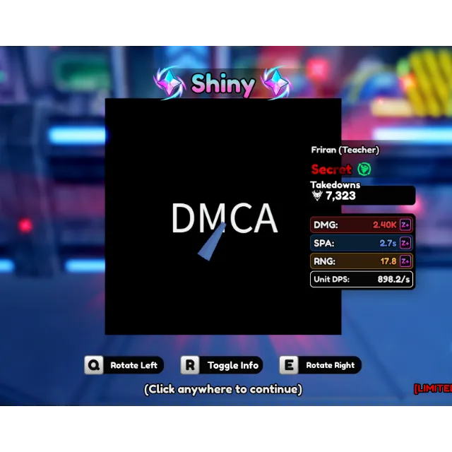 shiny Friran - Anime Vanguards Game Item - Gameflip