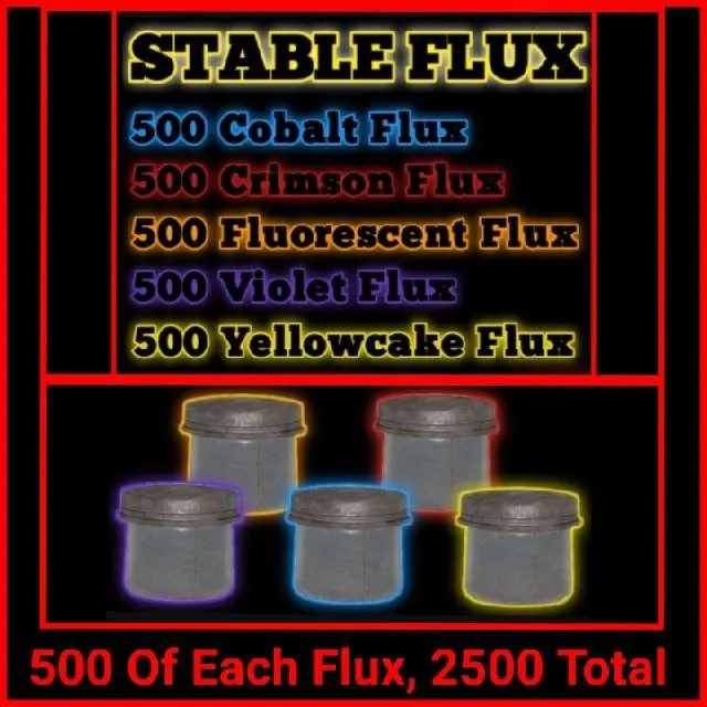 500 Of Each Flux (2500) Total - Fallout 76 Game Item - Gameflip