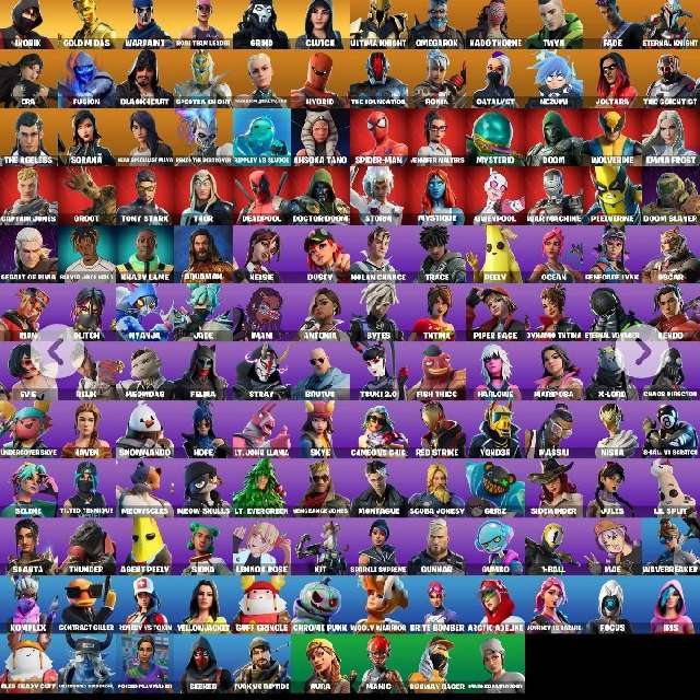 [PC/PSN/XBOX] 138 skins | OG STW | IKONIK | Gold Midas | Grind | Clutch ...