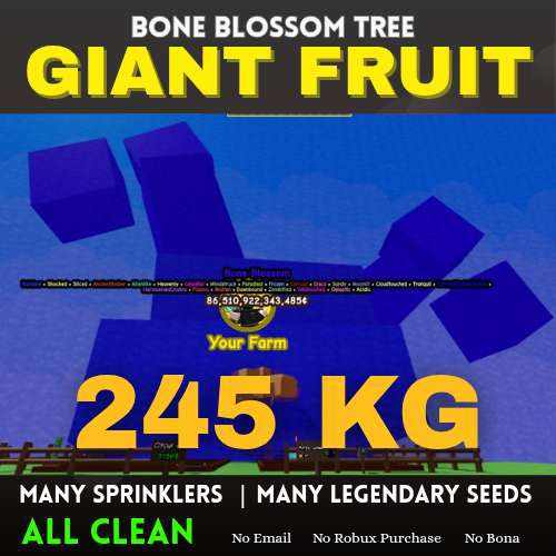 TITANIC FRUIT BONE BLOSSOM ACCOUNT - GROW A GARDEN - Grow a Garden Game ...