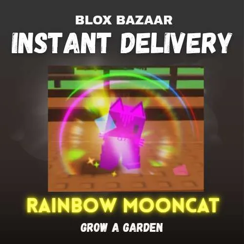 RAINBOW MOONCAT - Grow a Garden Game Item - Gameflip