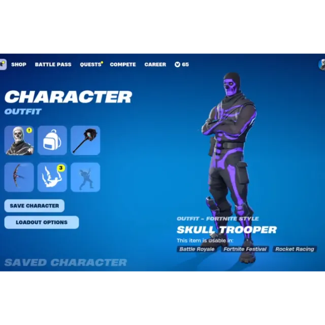 Purple Skull Trooper - Fortnite Game Item - Gameflip