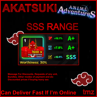 SSS Range/RNG Anime Adventures - Game Items - Gameflip