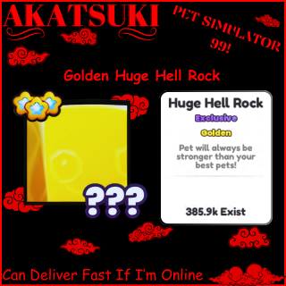 GOLDEN HUGE HELL ROCK PS99 - Game Items - Gameflip