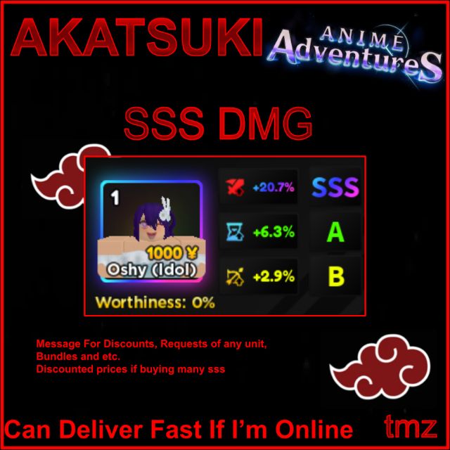 SSS DMG Anime Adventures - Game Items - Gameflip