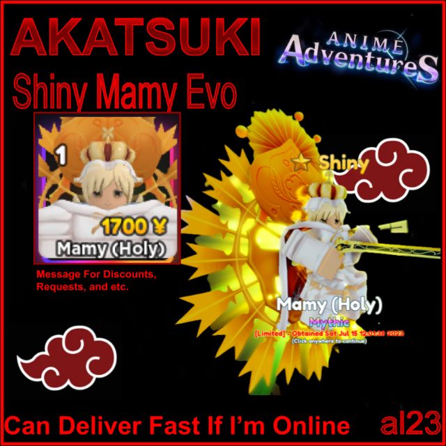 Shiny Mamy (Holy) Anime Adventures - Game Items - Gameflip