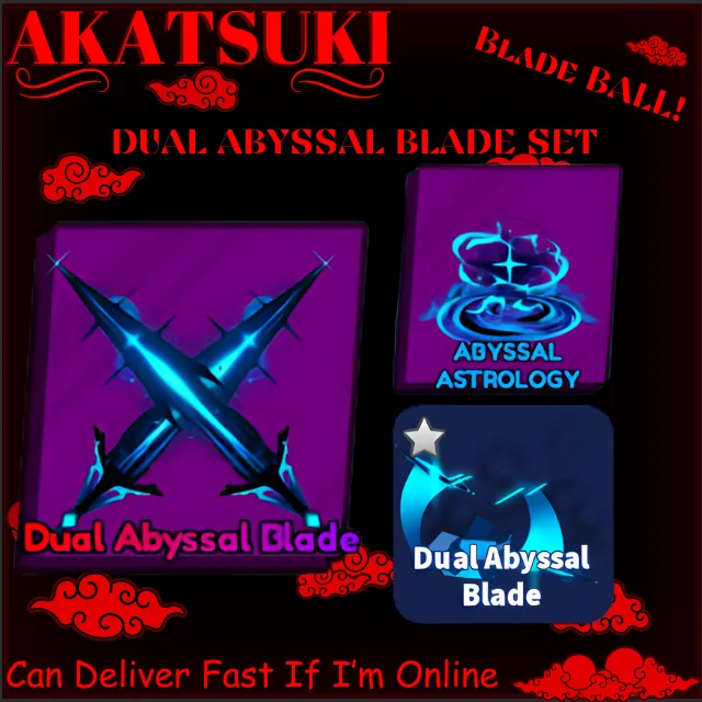 DUAL ABYSSAL BLADE SET BLADE BALL - Blade Ball Game Item - Gameflip
