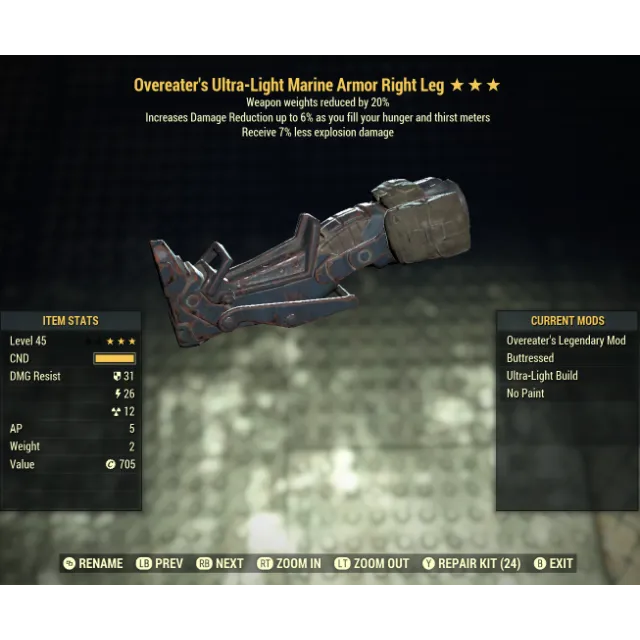 Apparel | OE Marine RL EXP WWR - Fallout 76 Game Item - Gameflip