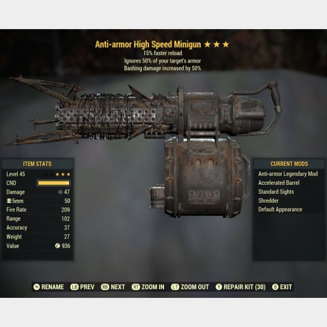 Weapon | AA BASH Minigun RL - Game Items - Gameflip