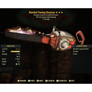 Weapon | Bloodied PA Chainsaw +1S - Game Items - Gameflip