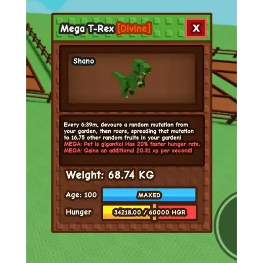 huge mega t rex 68,74kg ( cheapest ) - Roblox Game Item - Gameflip