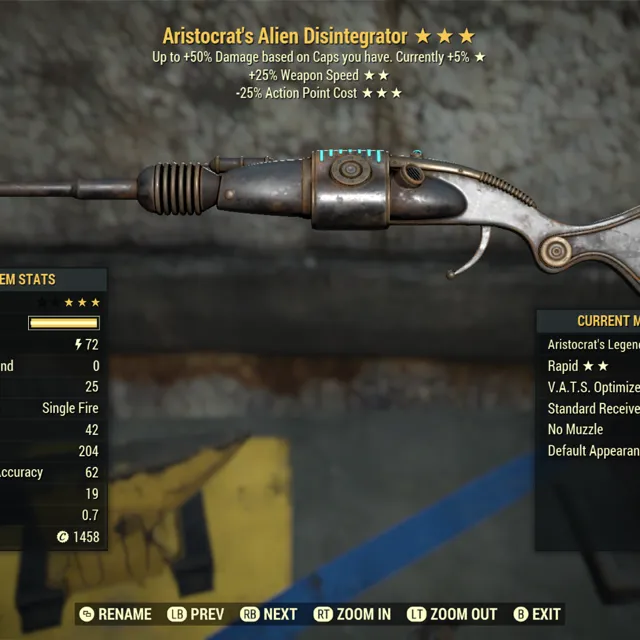 Aristo2525 Disintegrator - Fallout 76 Game Items - Gameflip