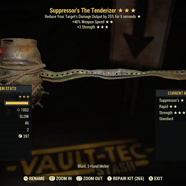 S SS+S Tenderizer - Fallout 76 Game Item - Gameflip