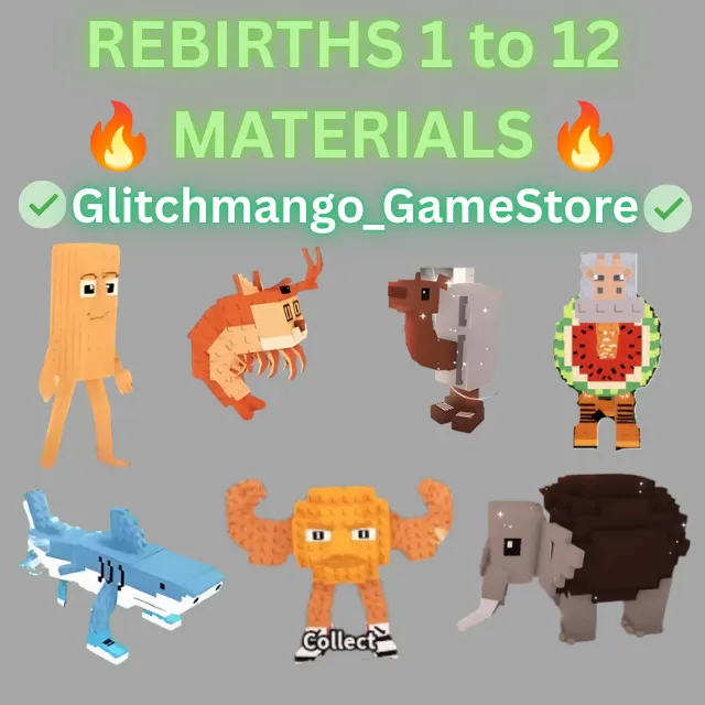 Steal a Brainrot Rebirth 1 - 12 - Roblox Game Item - Gameflip