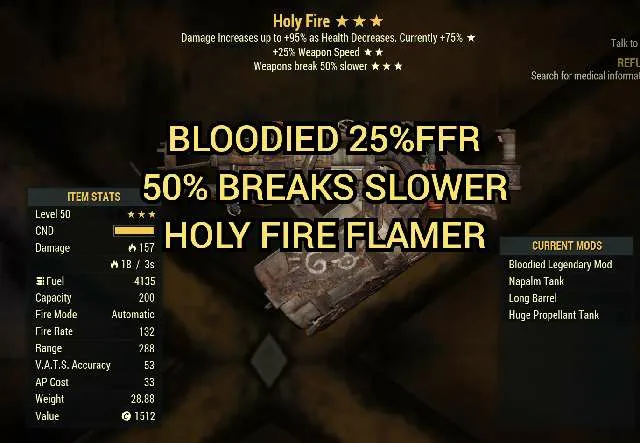 Weapon | B2550BS HOLY FIRE - Fallout 76 Game Items - Gameflip