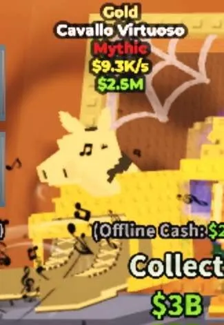 Gold Cavallo Virtuoso - Steal a Brainrot Game Item - Gameflip
