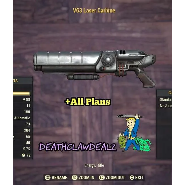 V63 Laser Carbine+Plans - Fallout 76 Game Items - Gameflip
