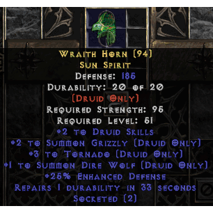 Rare Elemental Druid Pelt - Diablo II: Lord of Destruction Game Item ...