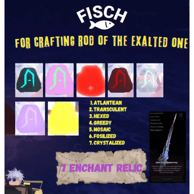 Relics for The Exalted Rod - Fisch Game Item - Gameflip