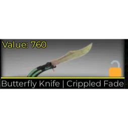 COUNTER BLOX Butteryfly Knife I Crippled Fade - Game Item - Gameflip