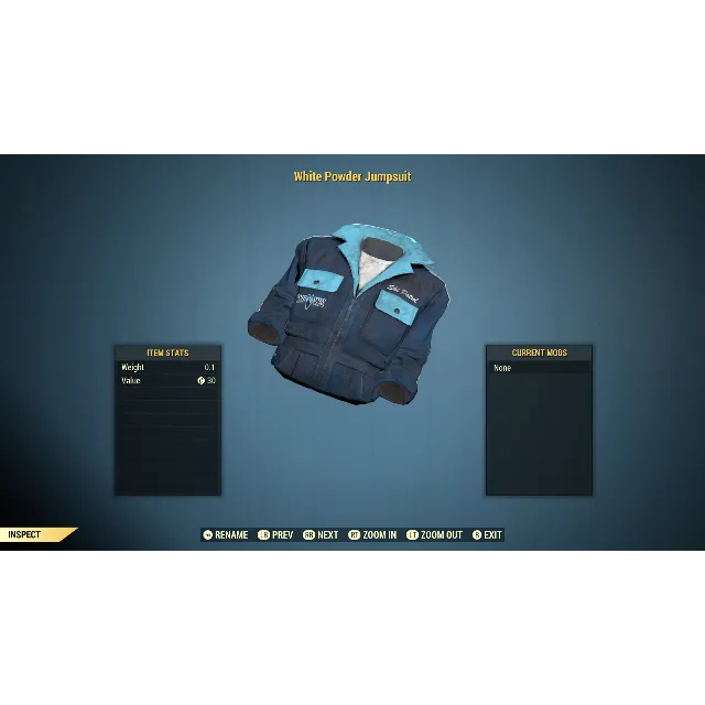 White Powder Jumpsuit - Fallout 76 Game Items - Gameflip