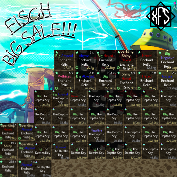 22 Hexed Relics|17 Abyssal Relics|19 Shiney Relics|341|Normal Relics|1 ...