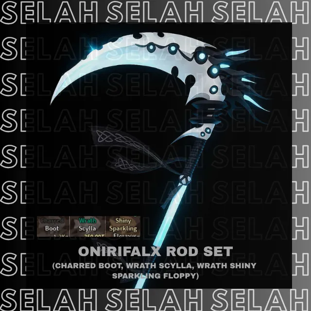 ONIRIFALX ROD SET | CHARRED BOOT , WRATH SCYLLA , WRATH SHINY SPARKLING ...