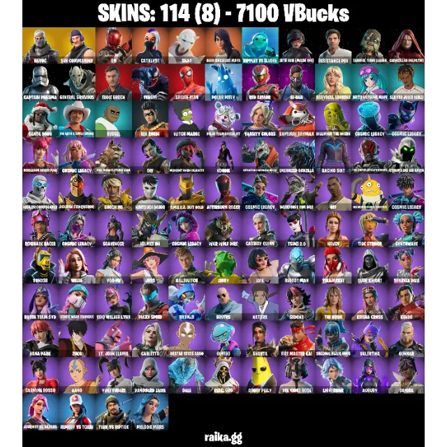 🎮 Fortnite Account — 114 Skins | Havoc + Sub Commander | Resistance Poe ...