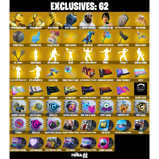 [PC/PSN/XBOX] — 87 Skins | Gold Midas, Gold Meowscles, Tart Tycoon ...