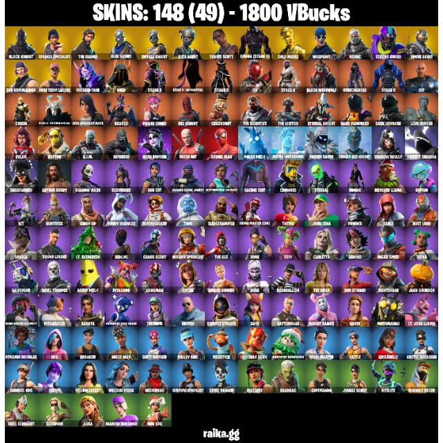 [PC/PSN/XBOX] | Fortnite Account — 148 Skins | Black Knight + Travis ...