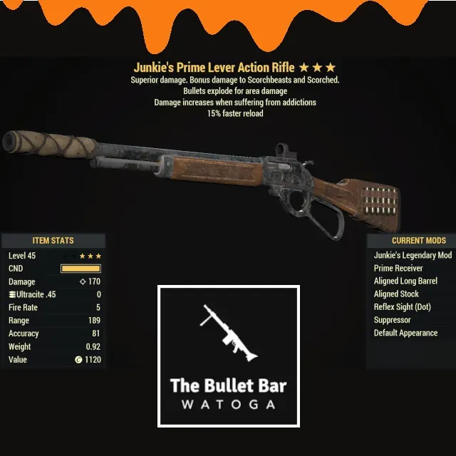 JE15 RL Lever Action Rifle ⭐⭐⭐ - Fallout 76 Game Items - Gameflip
