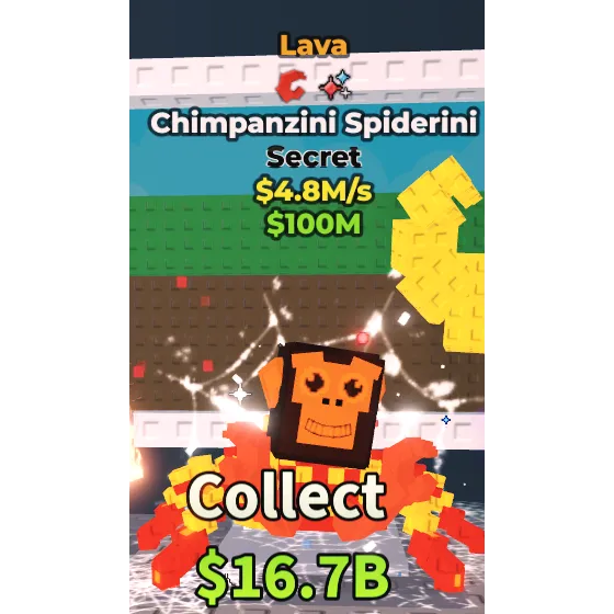 LAVA CHIMPANZINI SPIDERNINI /W 2 MUTATIONS| STEAL A BRAINROT - Steal a Brainrot Game Item - Gameflip