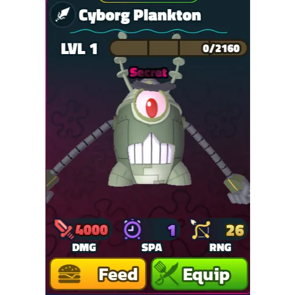 Cyborg Plankton - Game Item - Gameflip