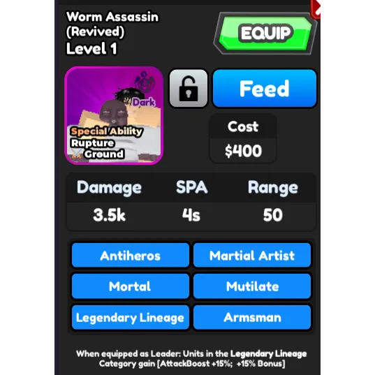 ROBLOX ALL STAR TOWER DEFENSE (WORM ASSASSIN REVIVED - WORMJI REVIVED ...