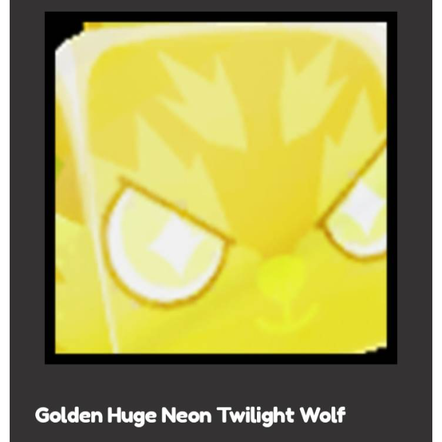 Golden Huge Neon Twilight Wolf - Game Items - Gameflip