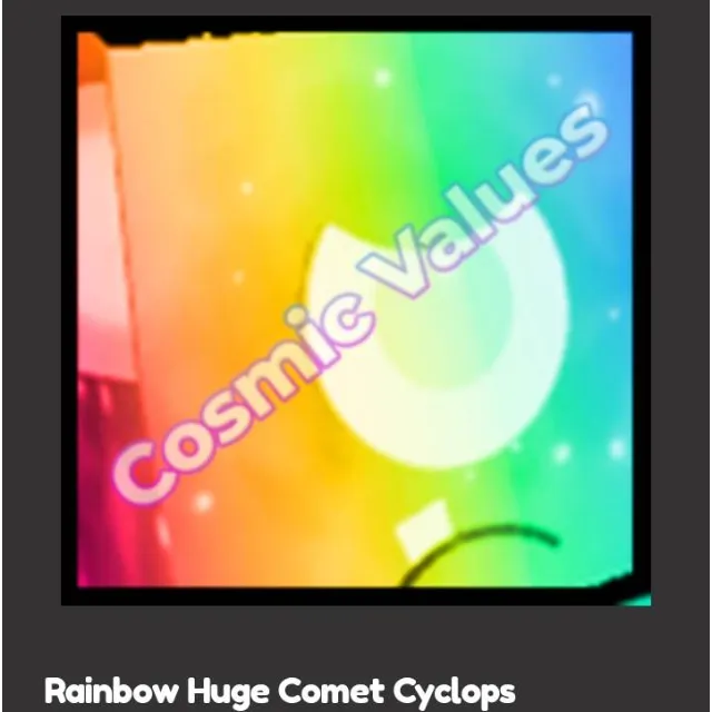 Rainbow Huge Comet Cyclops - Pet Simulator X Game Items - Gameflip