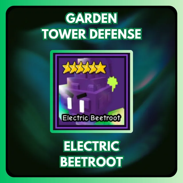 GARDEN TOWER DEFENSE ELECTRIC BEETROOT - Game Item - Gameflip