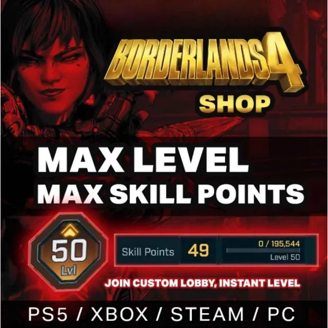 🔥 Borderlands 4 [PS5/XBOX/PC] Max Level 50 / Max SDUs / Max Skills ...