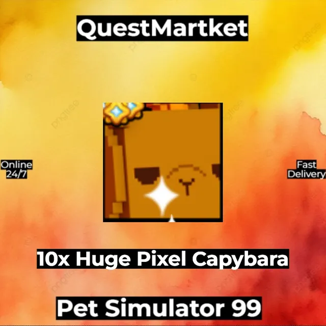 10x Huge Pixel Capybara - Pet Simulator 99 Game Item - Gameflip